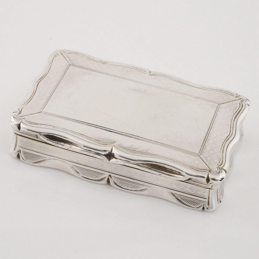 Edward Smith Sterling Silver Snuff Box Birmingham 1852 For Sale at 1stDibs