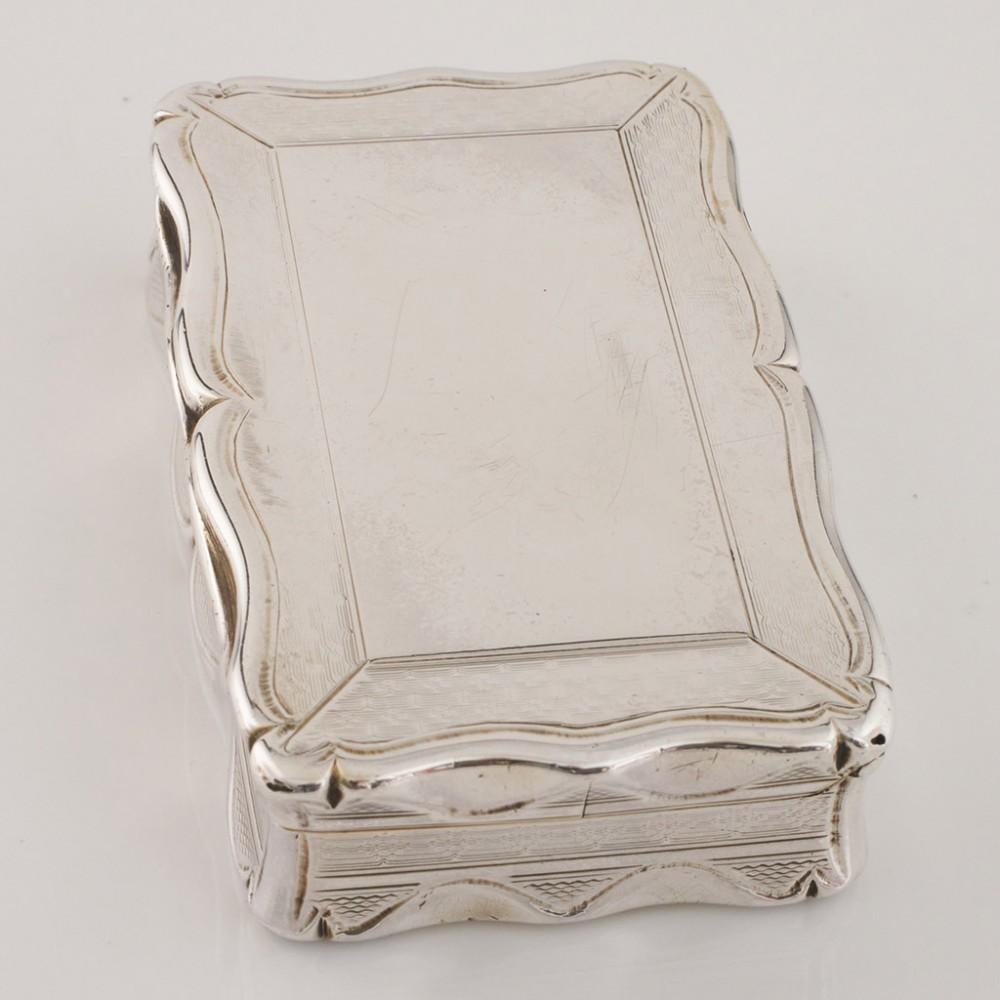 Edward Smith Sterling Silver Snuff Box Birmingham 1852 For Sale at 1stDibs