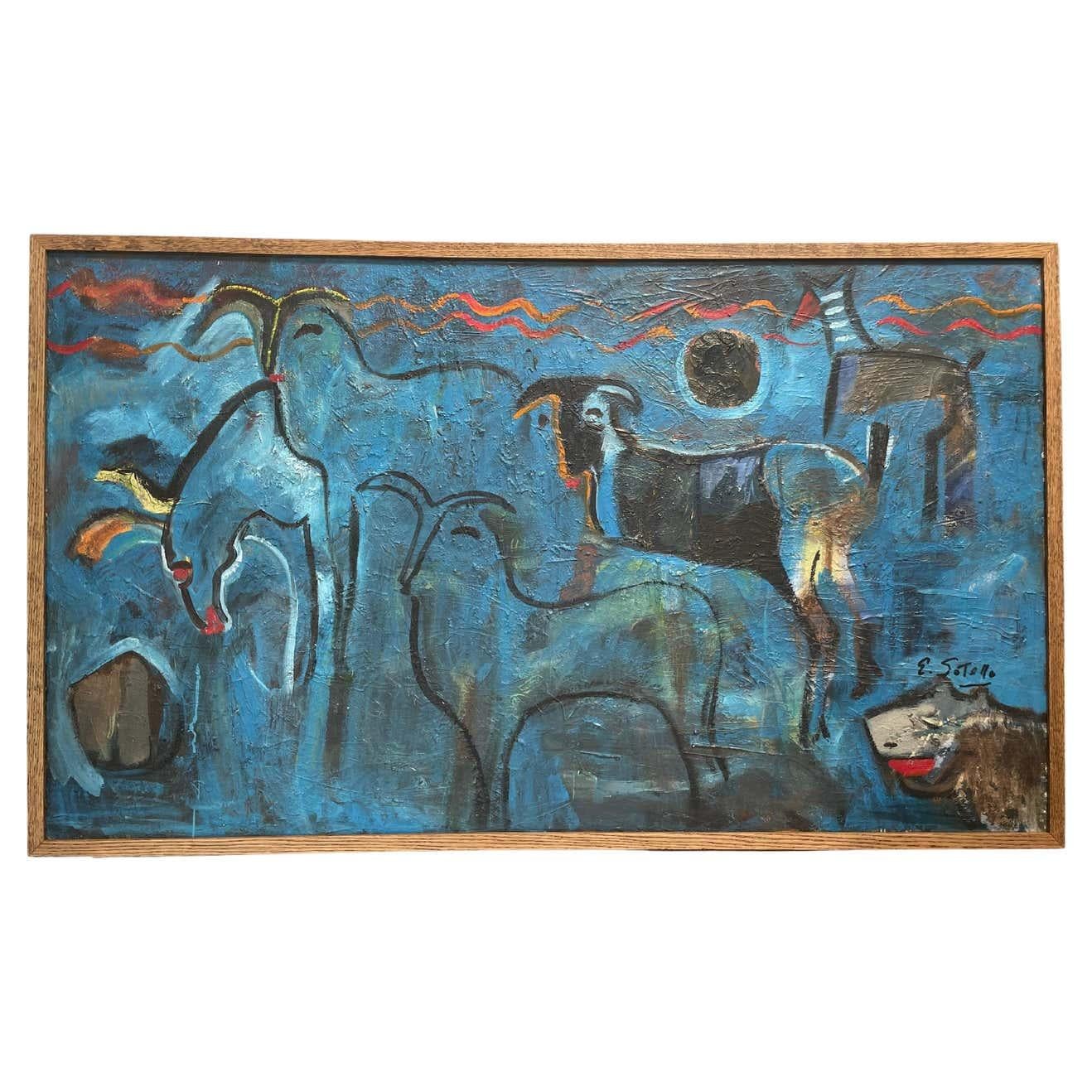 Edward Sotello - Wildlife Oil Painting by Edward Sotello at 1stDibs ...