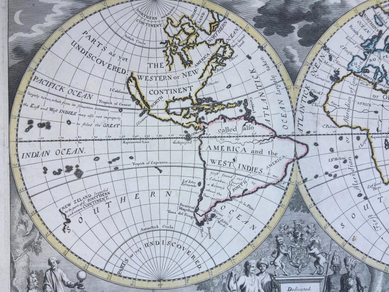 Edward Wells - New Map of the Terraqueous Globe - WORLD MAP ...
