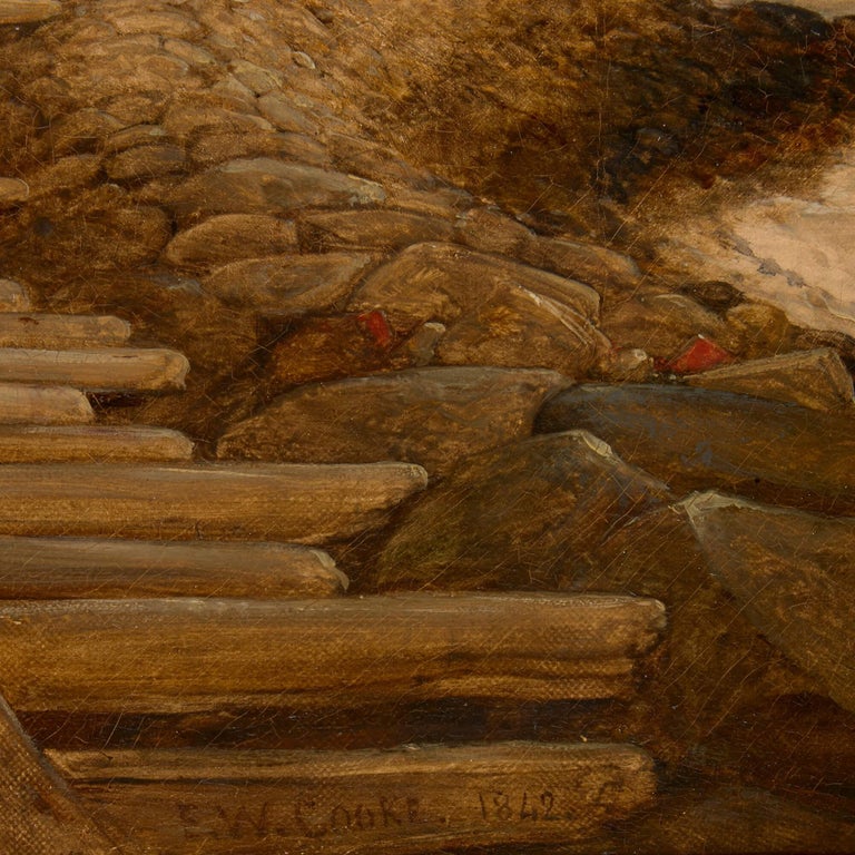 Edward William Cooke - Large Victorian coastal marine painting by ...