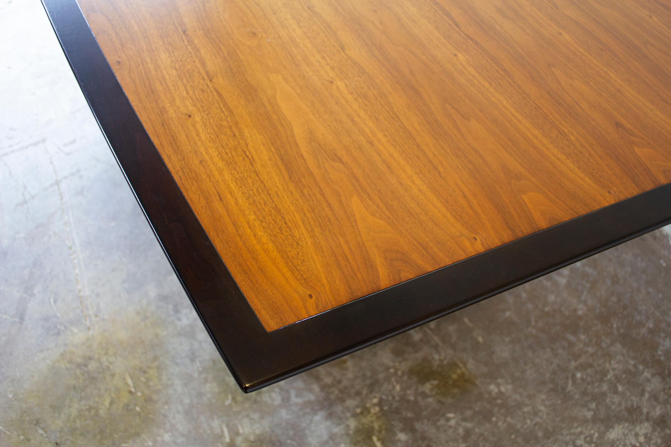 Edward Wormley Dining Table for Dunbar Model 5965 Special Order Walnut Top 1950s For Sale at 1stDibs