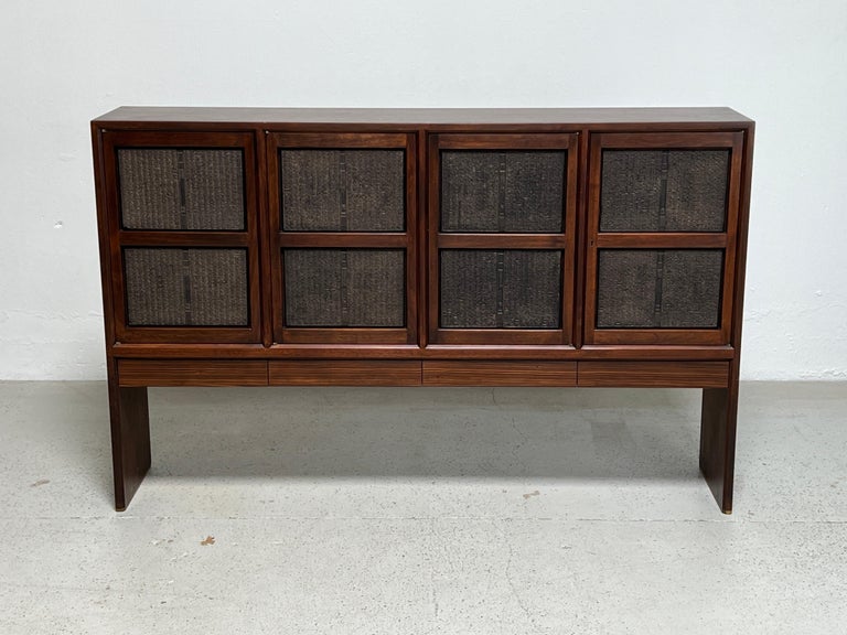Edward Wormley for Dunbar Cabinet with Chinese Printing Blocks For Sale ...