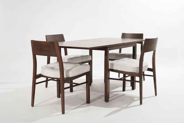 Edward Wormley for Dunbar Expandable Game Table W/ Chairs, C. 1950s For ...