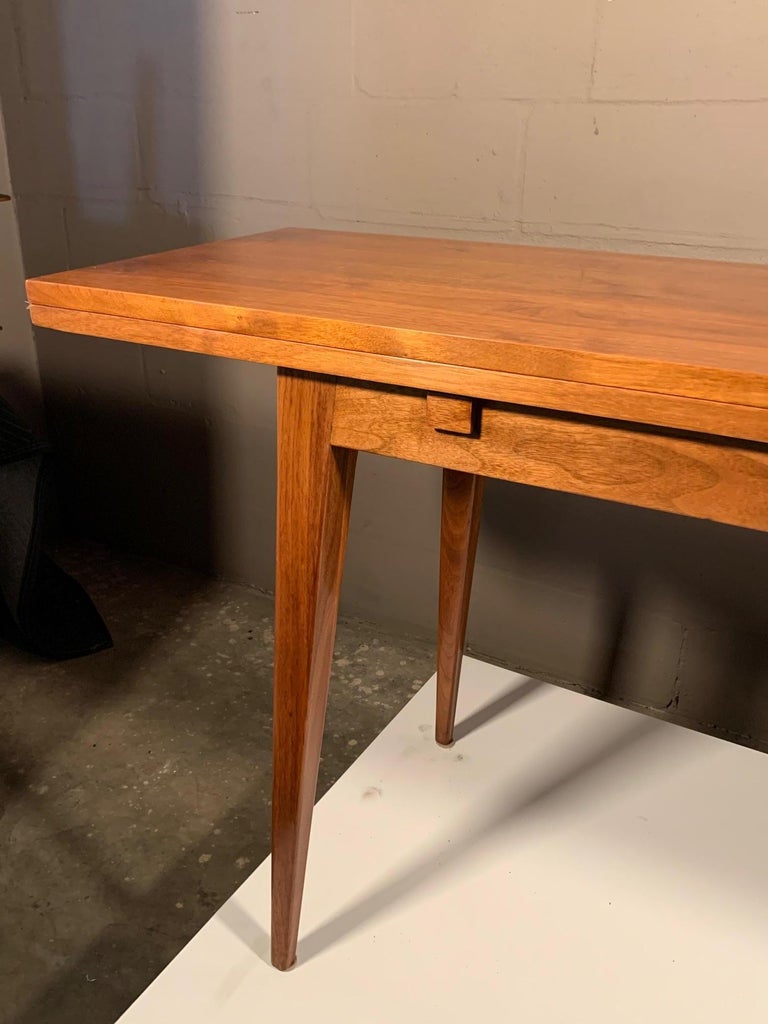 Edward Wormley for Dunbar Flip Top Console Table in Walnut at 1stDibs ...