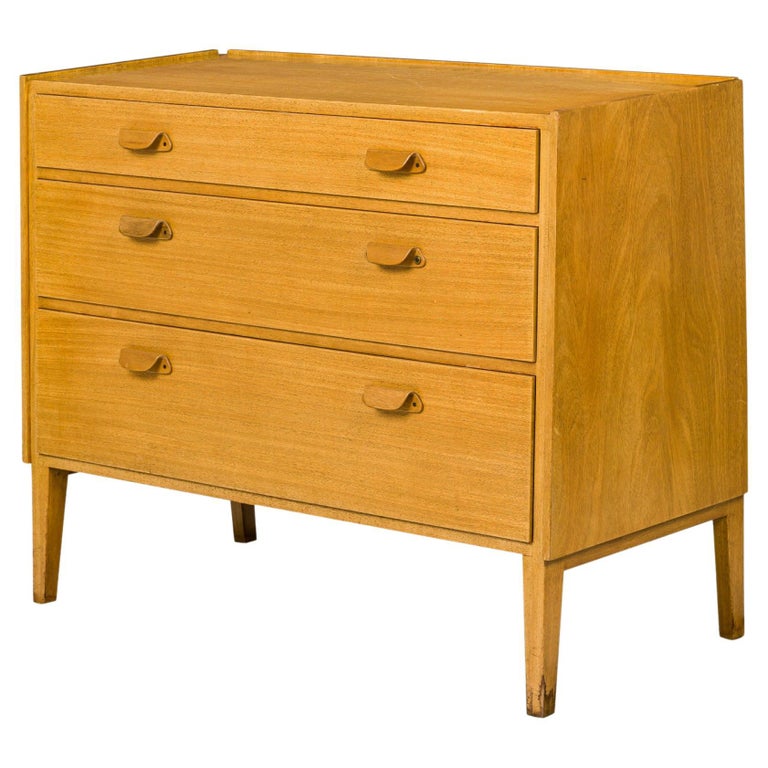 Edward Wormley for Dunbar Maple Three-Drawer Slant Front Chest For Sale ...