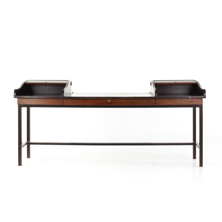 Edward Wormley for Dunbar MCM Model 452 Rosewood Tambour Door Executive ...