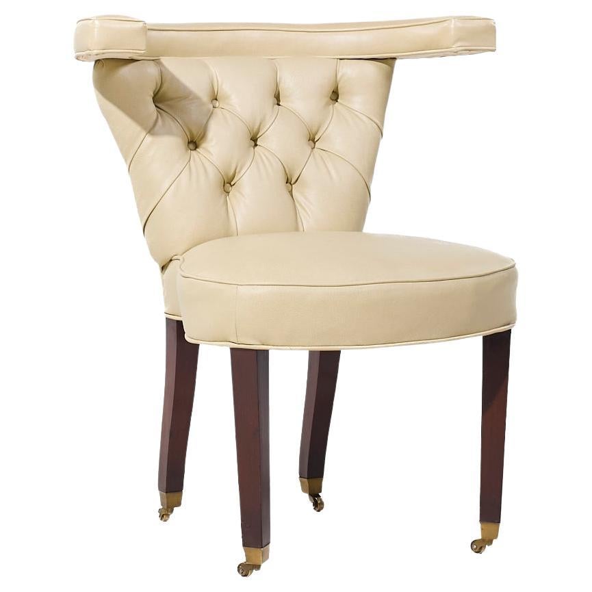 Edward Wormley Dunbar MCM Lounge Chair and Ottoman with Jack Lenor ...