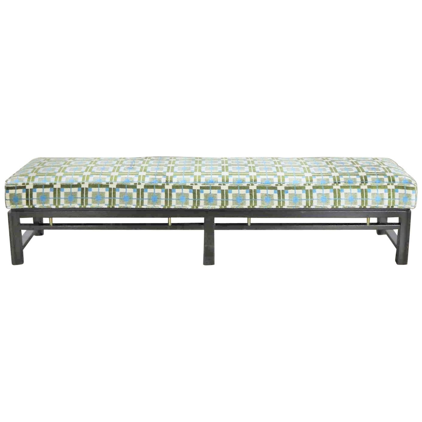72" Mid Century Modern Upholstered Bench at 1stDibs