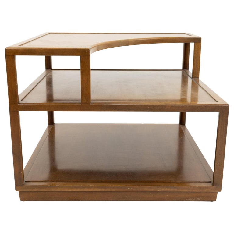 Edward Wormley for Dunbar Midcentury Square 3-Tier Corner Table at 1stDibs