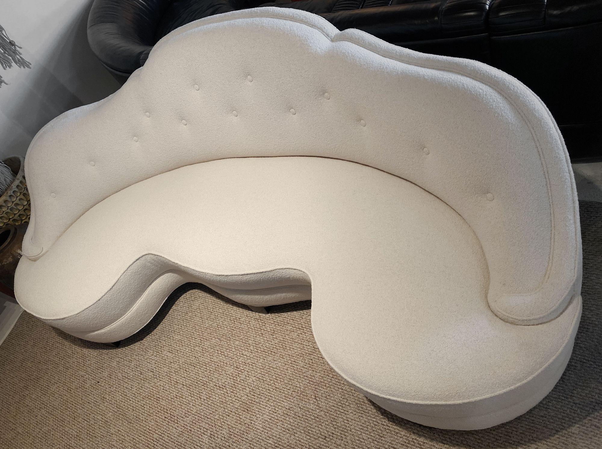 Edward Wormley for Dunbar Oasis Sofas in Ivory Bouclé Early 1st ...