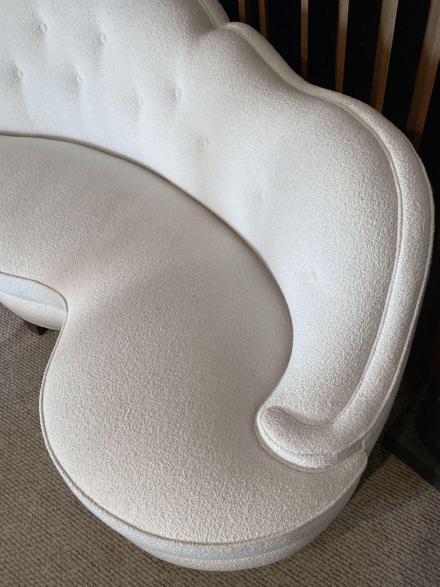 Edward Wormley for Dunbar Oasis Sofas in Ivory Bouclé Early 1st ...