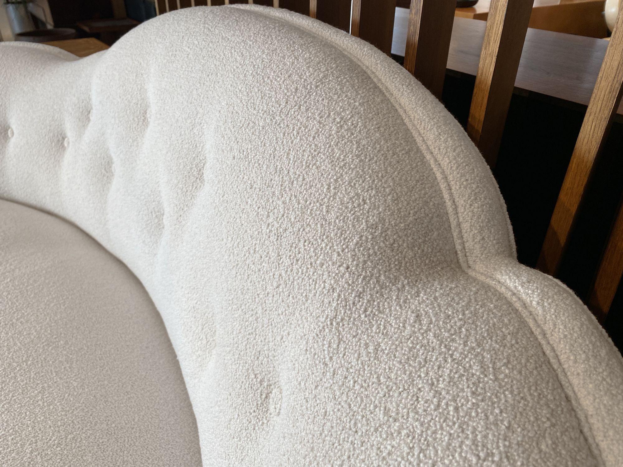 Edward Wormley for Dunbar Oasis Sofas in Ivory Bouclé Early 1st ...