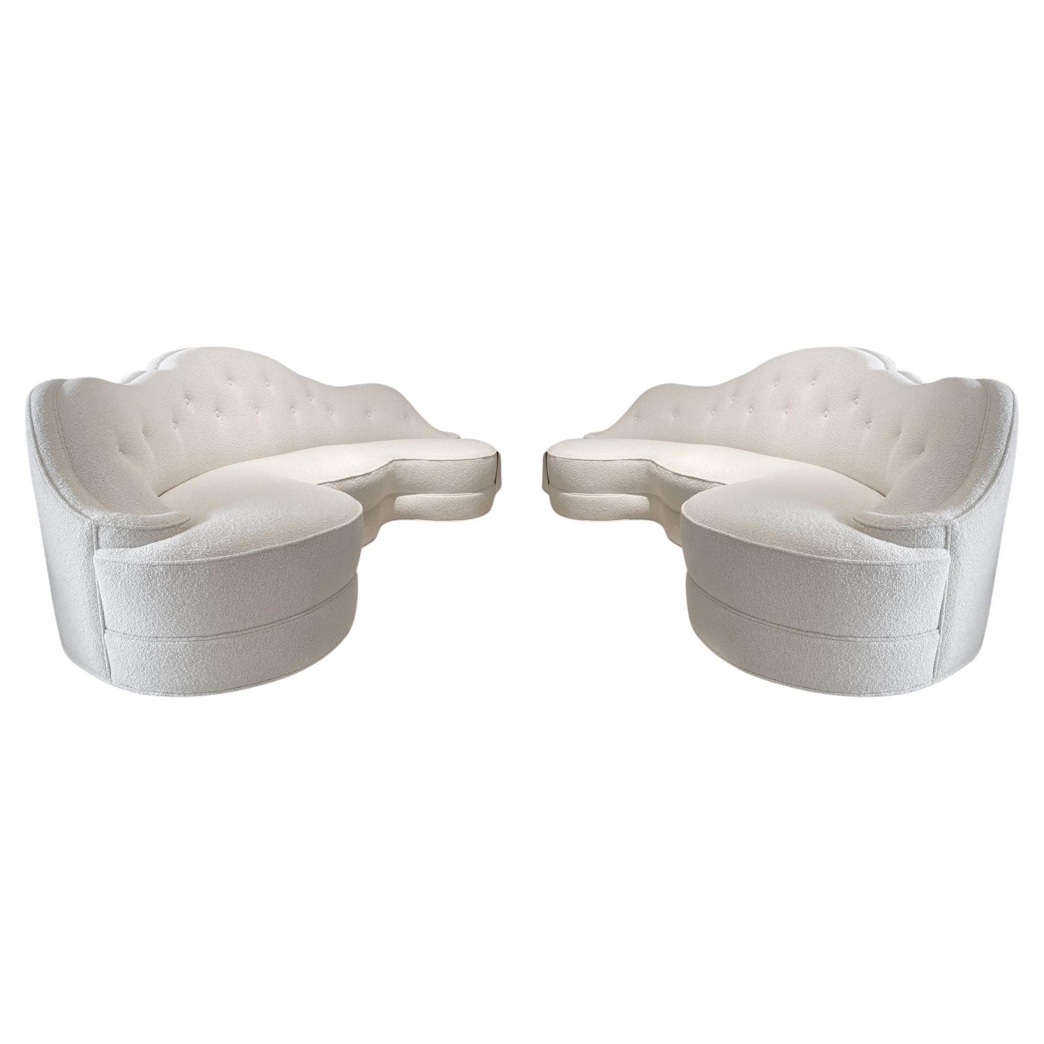 Edward Wormley 1st-Generation "Oasis" Curved Sofa for Dunbar in Mohair ...