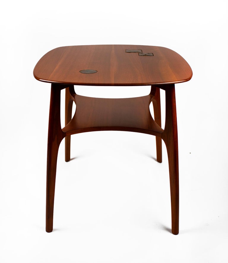 Edward Wormley for Dunbar Sculptural Janus Table with Natzler Tiles ...