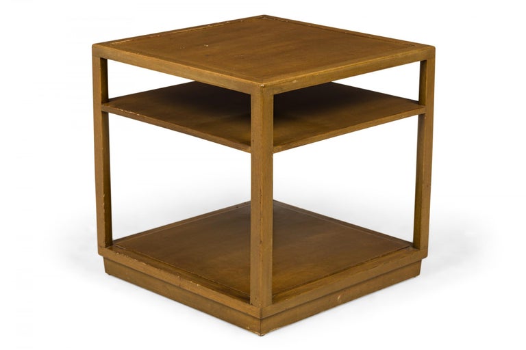 Edward Wormley for Dunbar Square Lacquered Wooden Double Shelf End ...