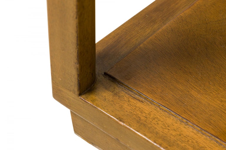 Edward Wormley for Dunbar Square Lacquered Wooden Double Shelf End ...