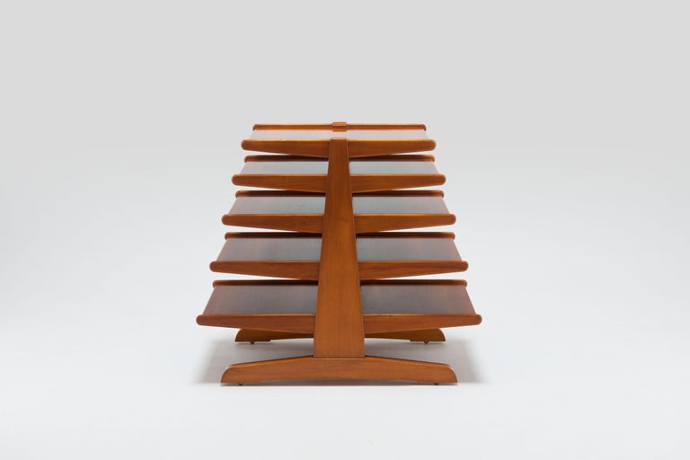 Edward Wormley for Dunbar Walnut Magazine Tree Table For Sale at 1stDibs