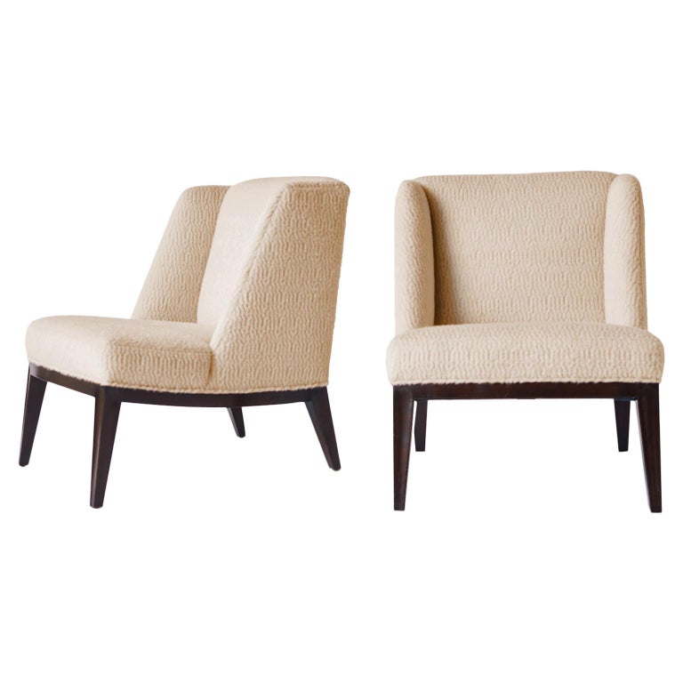 Rare Edward Wormley Slipper Chairs at 1stDibs