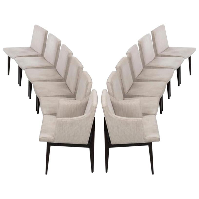 Set of 8 Francois and Sido Thevenin Dining Chairs For Sale at 1stDibs ...