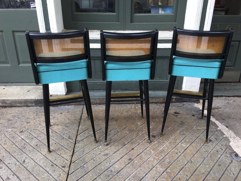 Edward Wormley Style Bar Stools by Brody Furniture at 1stDibs