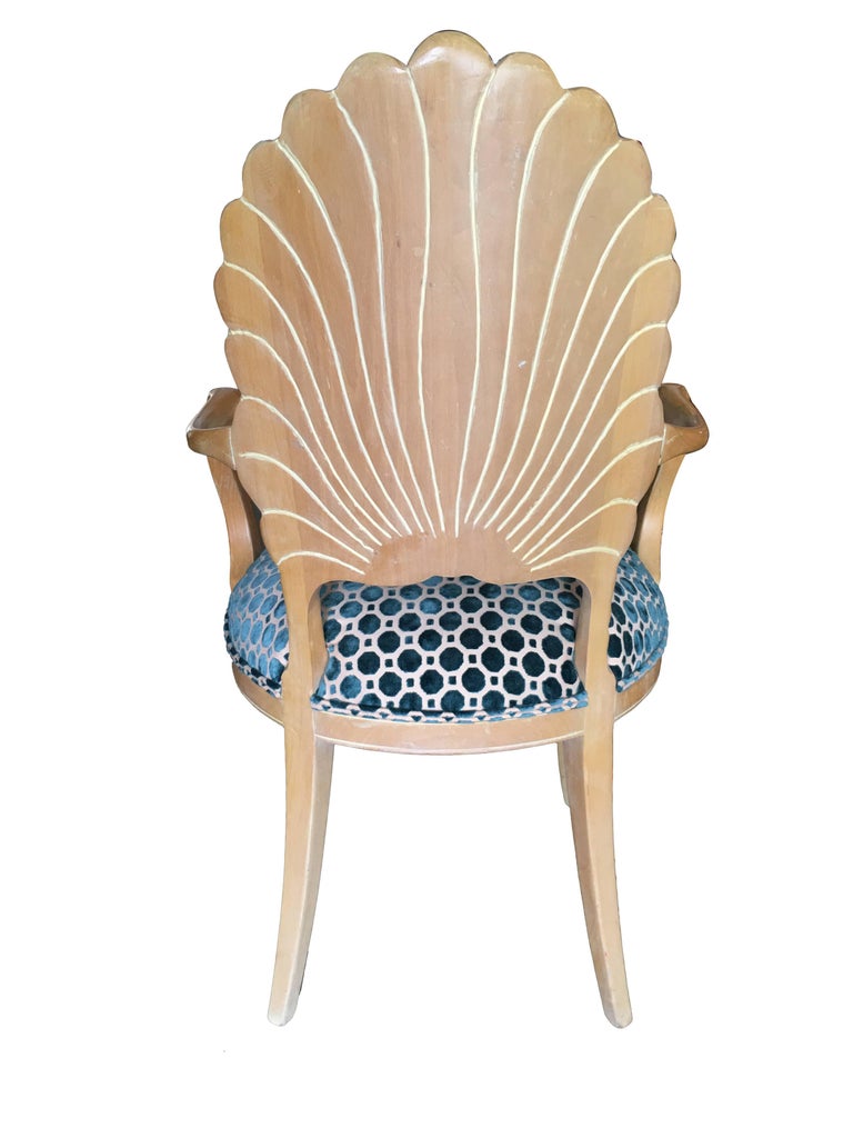 Edward Wormley Style Calm Shell Back Armchair For Sale at 1stdibs