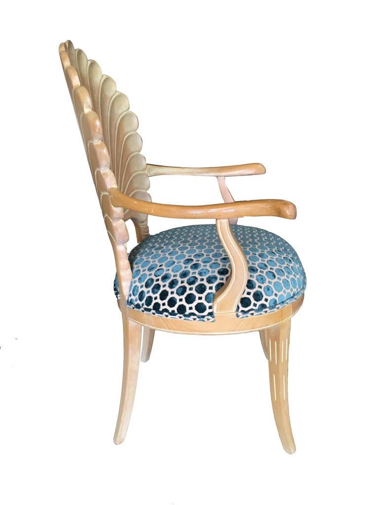 Edward Wormley Style Calm Shell Back Armchair For Sale at 1stdibs