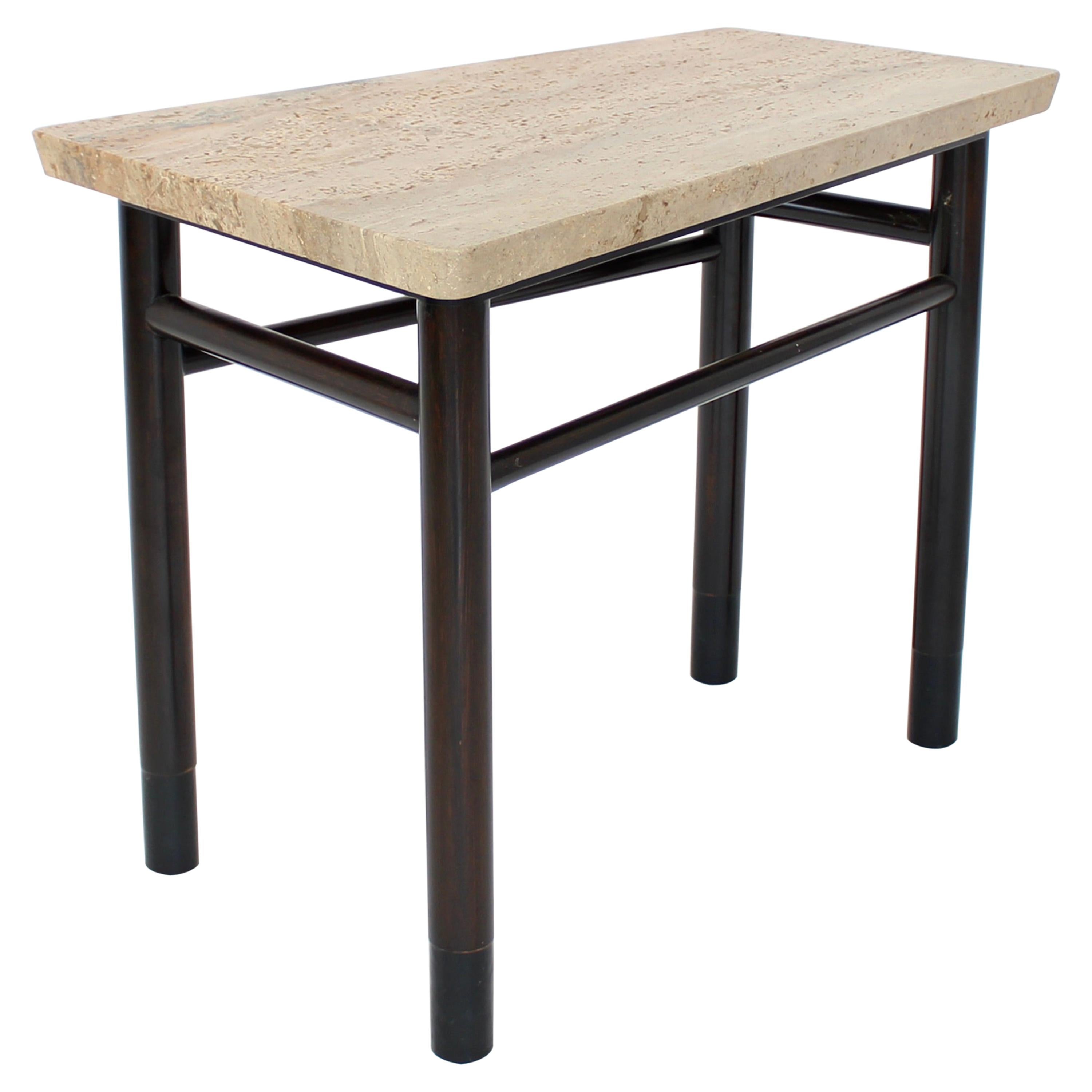 Edward Wormley Trapezoid Side Table with Asavan Carrara Marble Top for ...