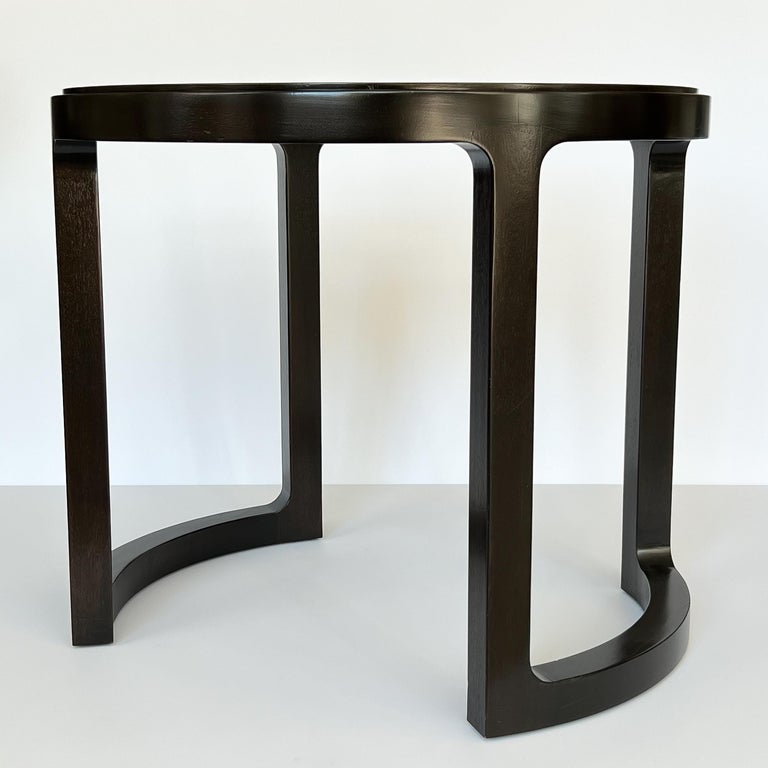 Edward Wormley Walnut and Mahogany Round End / Side Table For Sale at ...