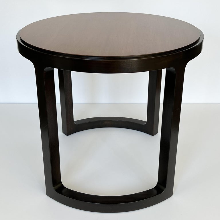 Edward Wormley Walnut and Mahogany Round End / Side Table For Sale at ...