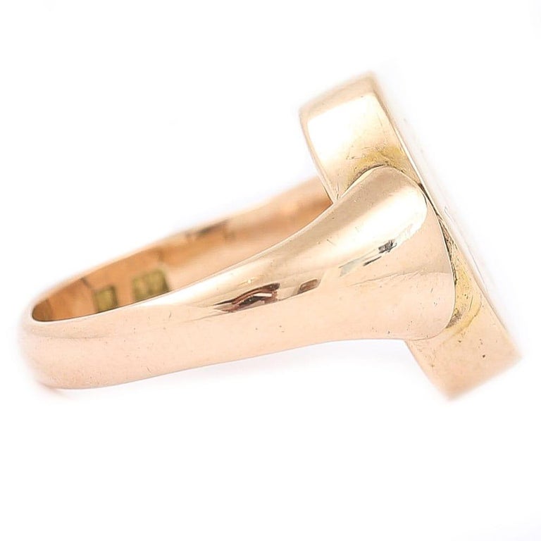 Edwardian 18 Karat Yellow Gold Masonic Swivel Signet Ring, Circa 1910 ...