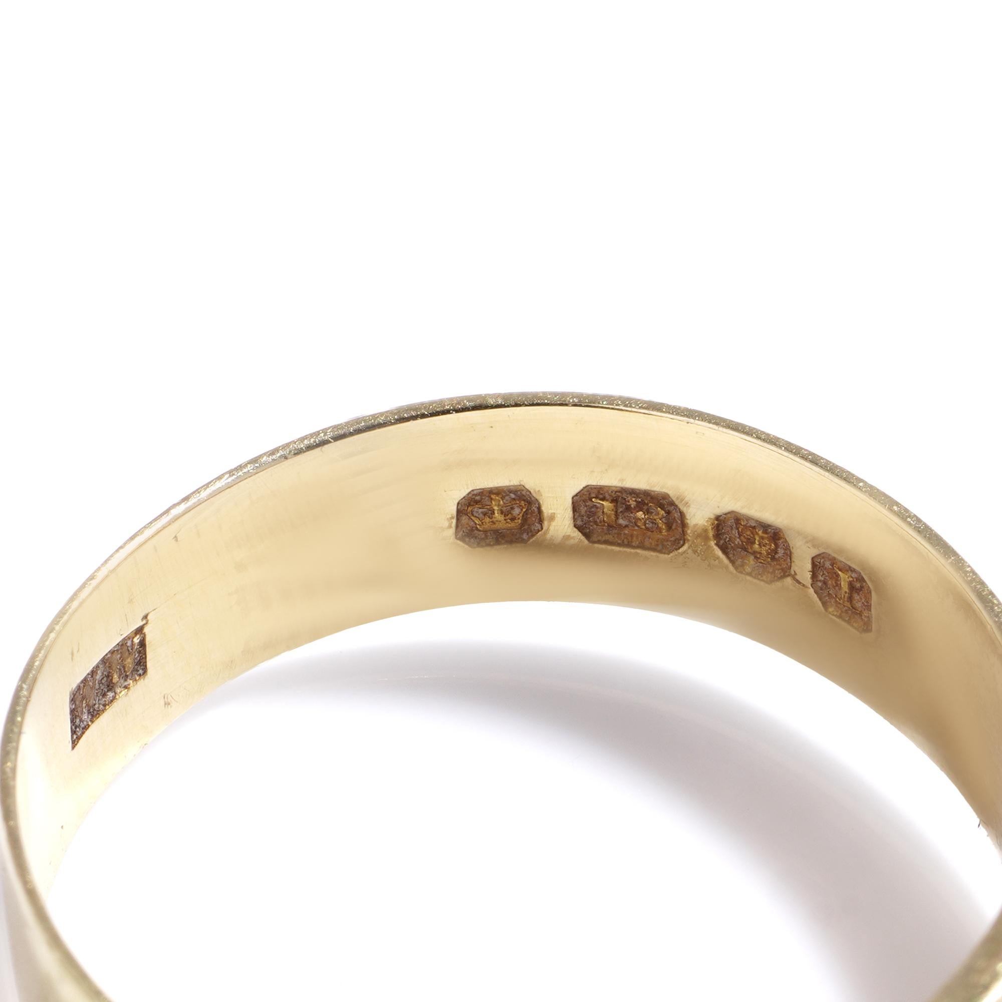 Edwardian 18kt Gold Belt Buckle Ring With Diamonds For Sale at 1stDibs