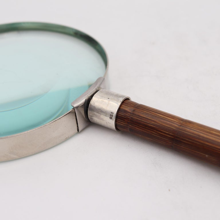 Edwardian 1905 Handle Desk Magnifier Glass in Sterling Silver and ...