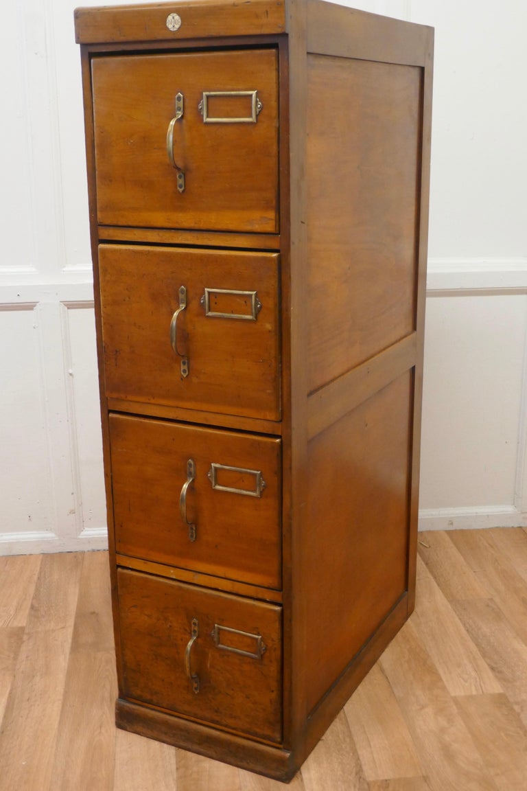 Edwardian 4 Drawer Golden Oak Filing Cabinet, by SU-TALL For Sale at ...