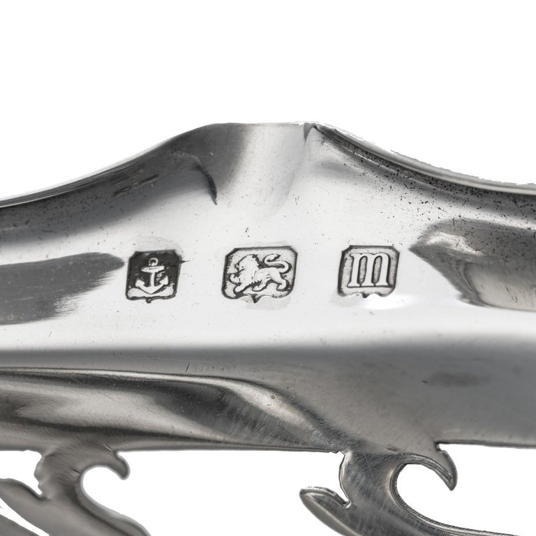 Edwardian 925 Sterling Silver Pierced Open-Work Bread Basket with Swing ...