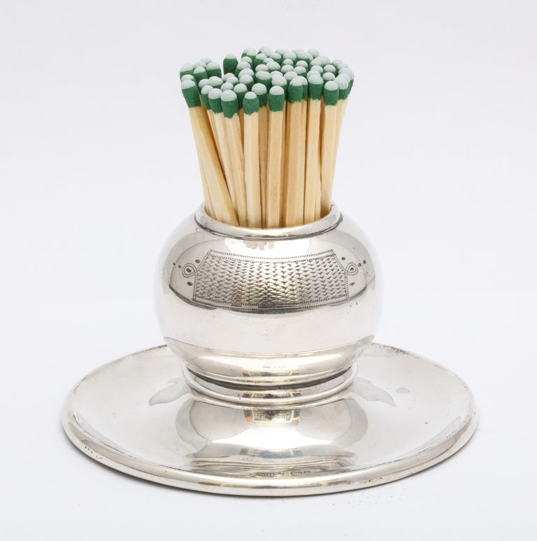 Edwardian All Sterling Silver Match Striker on Sterling Silver Base at ...