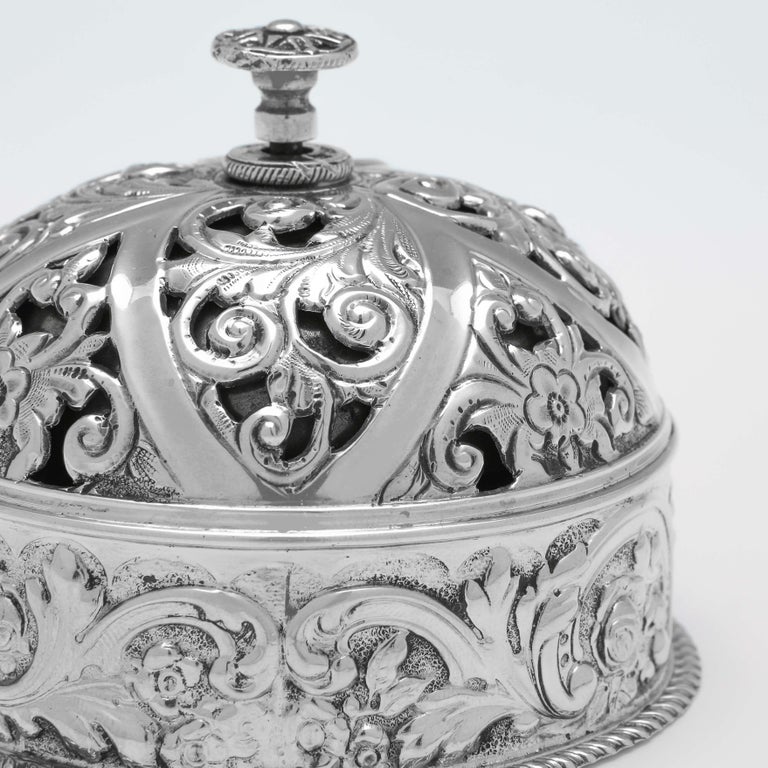 Edwardian Antique Sterling Silver Table Bell, London 1903 William ...