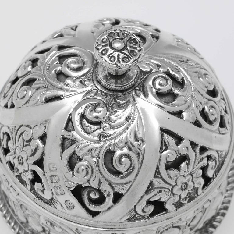 Edwardian Antique Sterling Silver Table Bell, London 1903 William ...