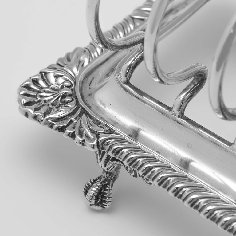 Edwardian Antique Sterling Silver Toast Rack, London, 1902 For Sale at ...