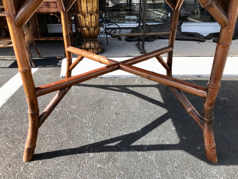 Edwardian Bamboo Dining Table For Sale at 1stDibs