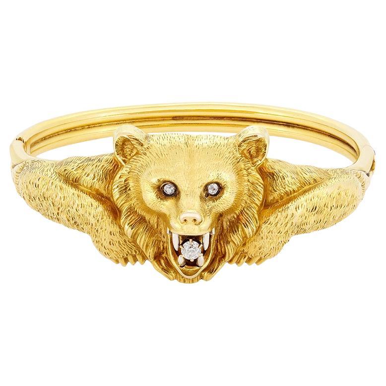 Edwardian Bear Bangle, c.1910s at 1stDibs