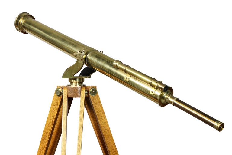 Edwardian Brass Telescope on Stand by J.H.Steward at 1stDibs
