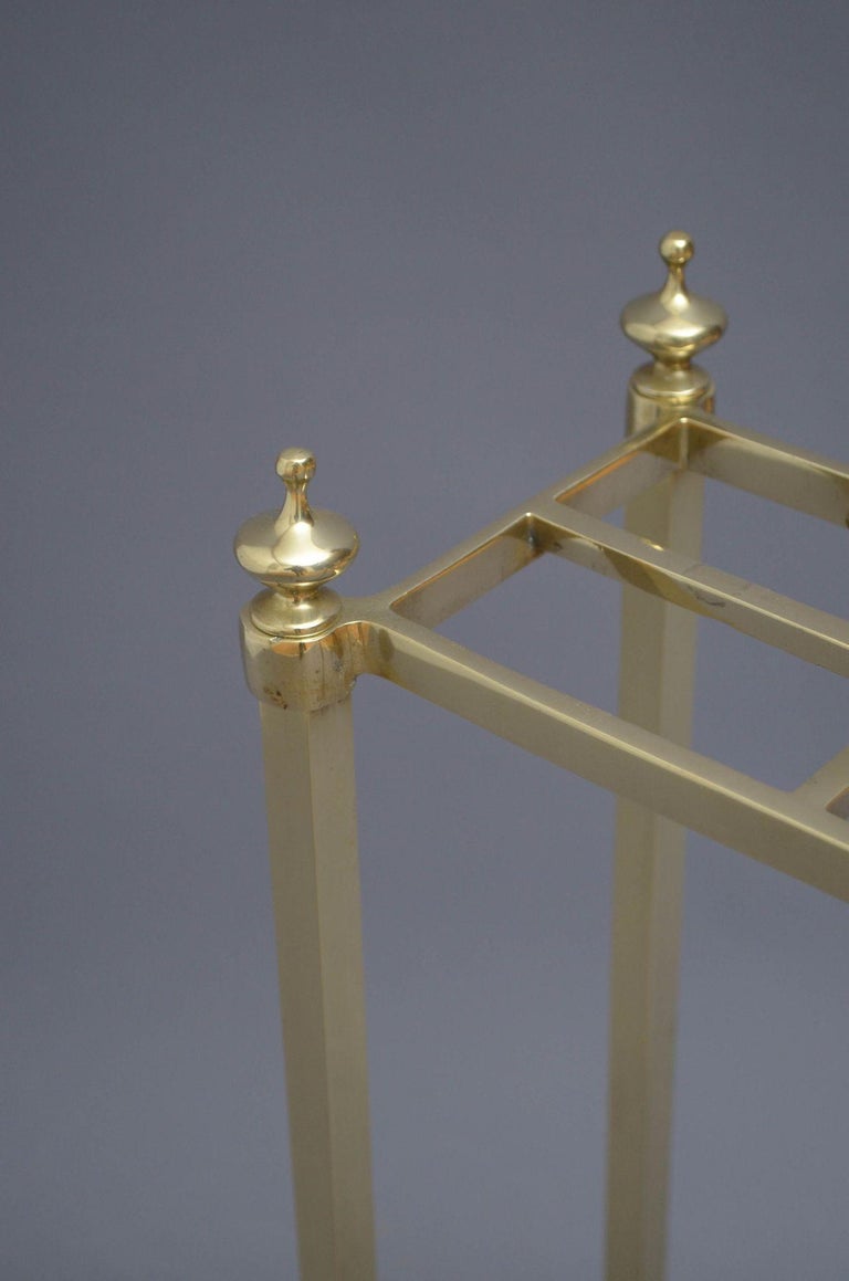 Edwardian Brass Umbrella Stand For Sale at 1stDibs