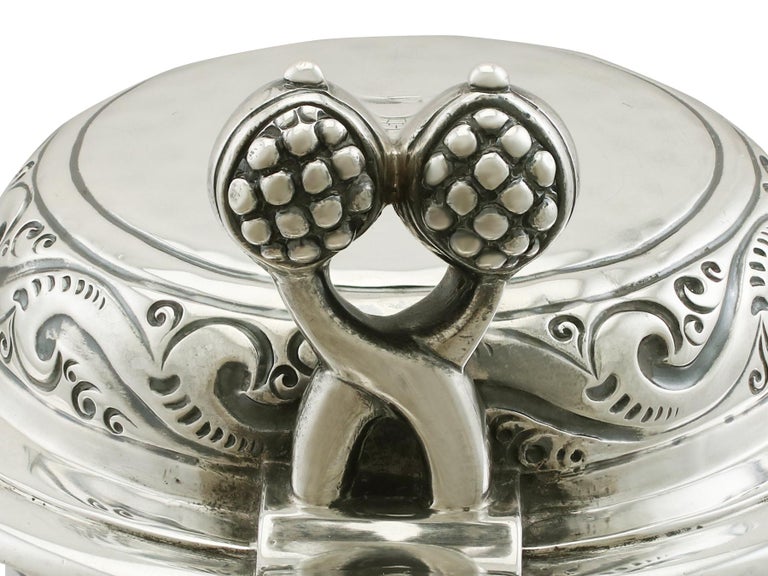 Antique Arts and Crafts Style Edwardian Britannia Standard Silver ...