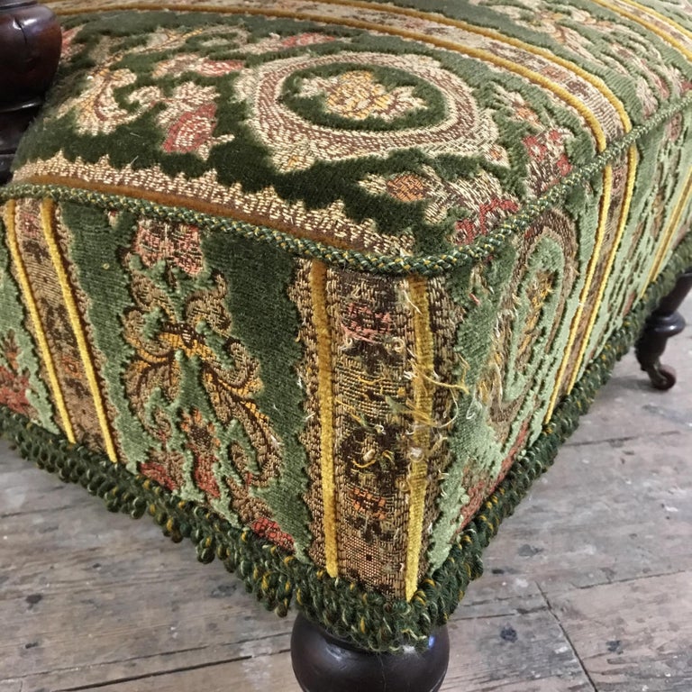 Edwardian Carpet Library Chair, circa 1900 at 1stDibs