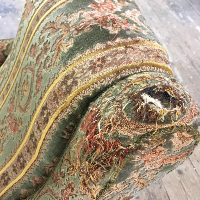 Edwardian Carpet Library Chair, circa 1900 at 1stDibs