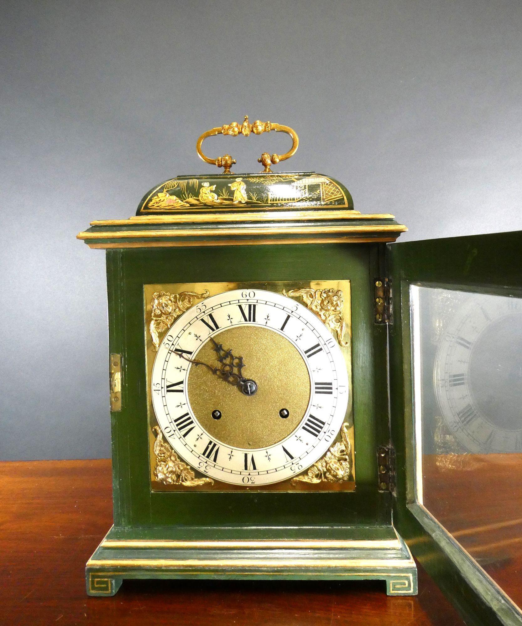 Edwardian Chinoiserie Decorated striking Antique Mantel Clock For Sale ...