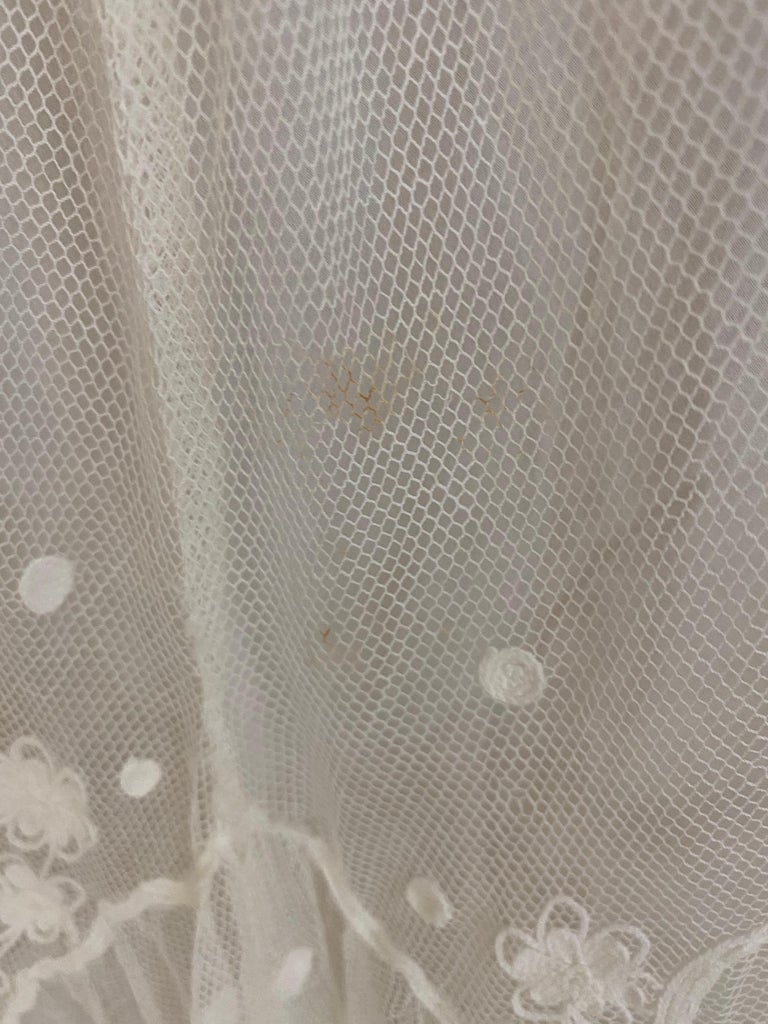 Edwardian Creme Lace Net Blouse and Skirt Set at 1stDibs