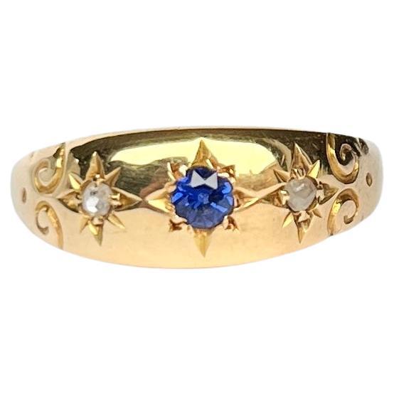 Antique Gypsy Ring, Gold, Sapphire and Pearl at 1stDibs | sapphire ...
