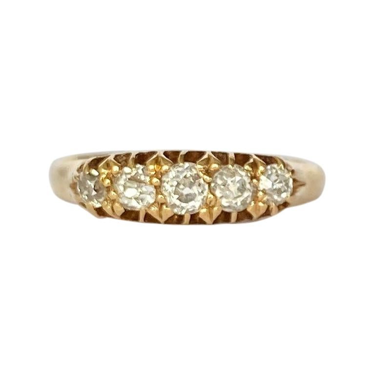 Edwardian Diamond and 18 Carat Gold Gypsy Ring at 1stDibs